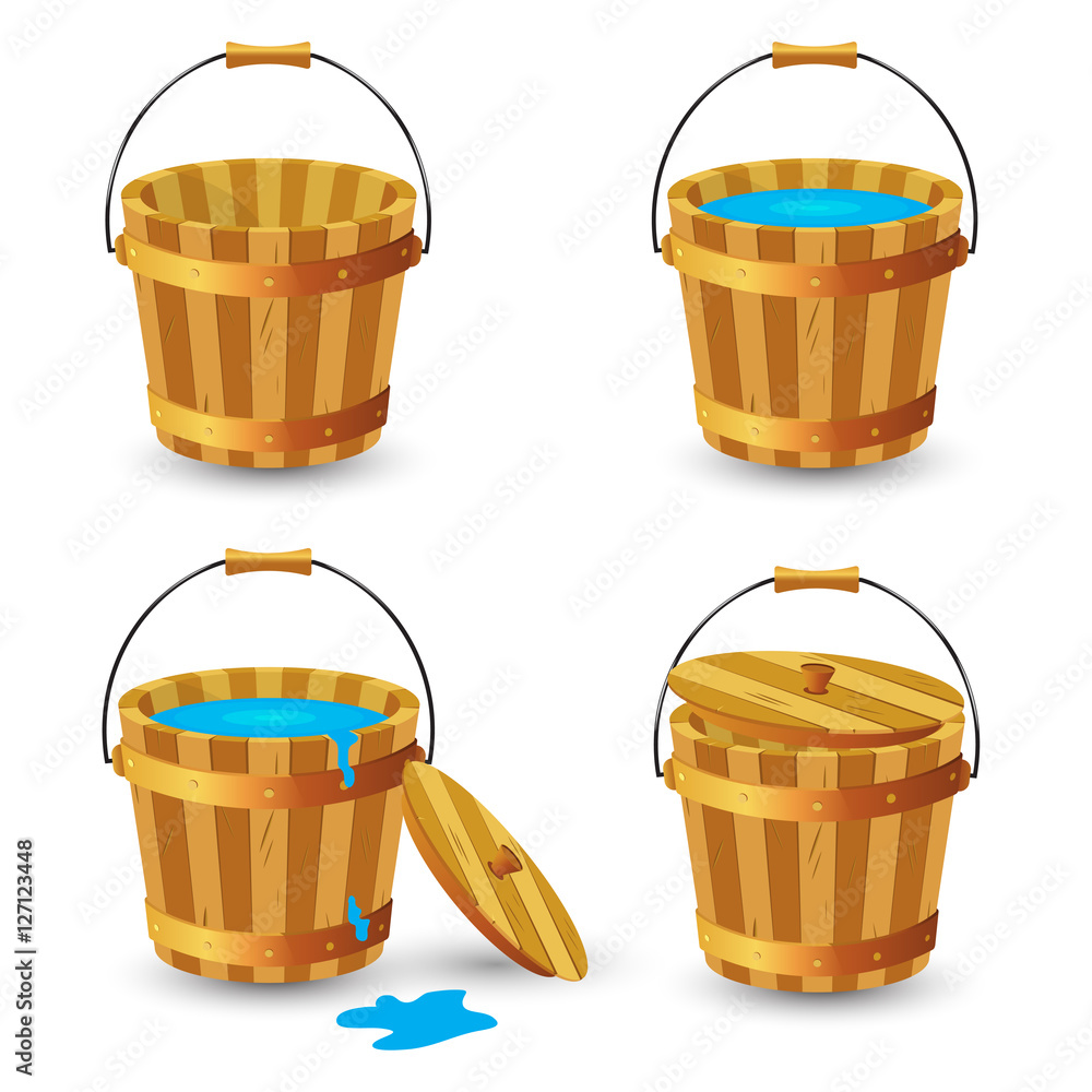 Wooden Bucket Clip Art