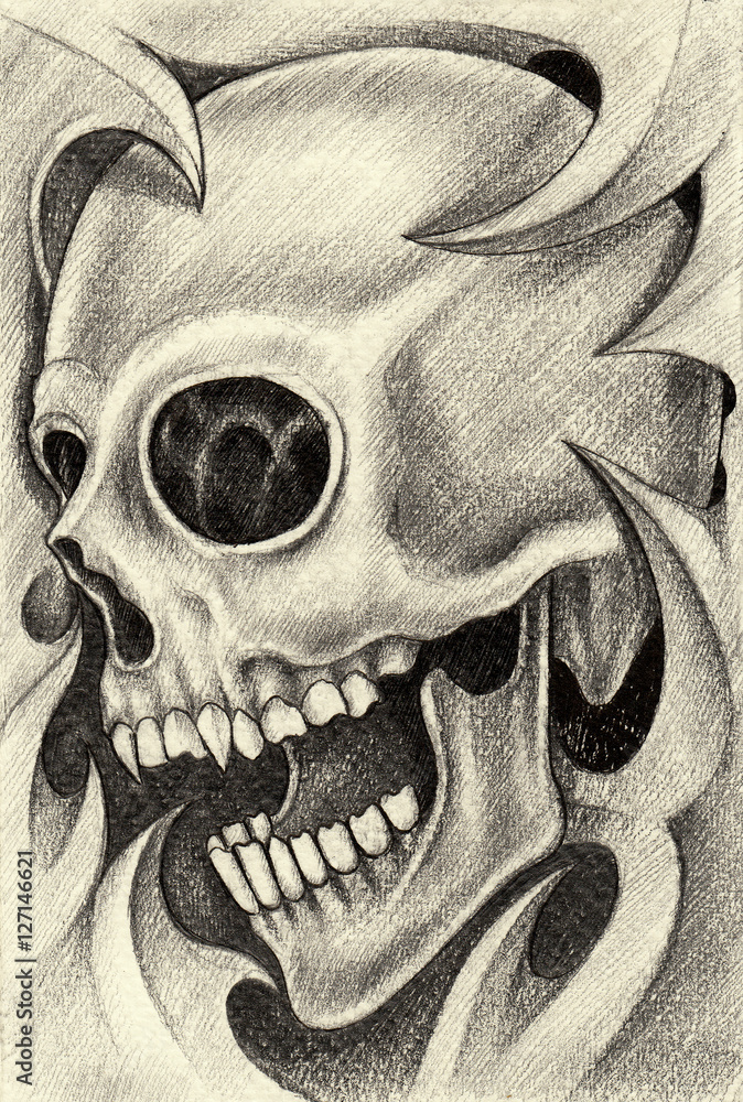 Skull Drawings In Pencil