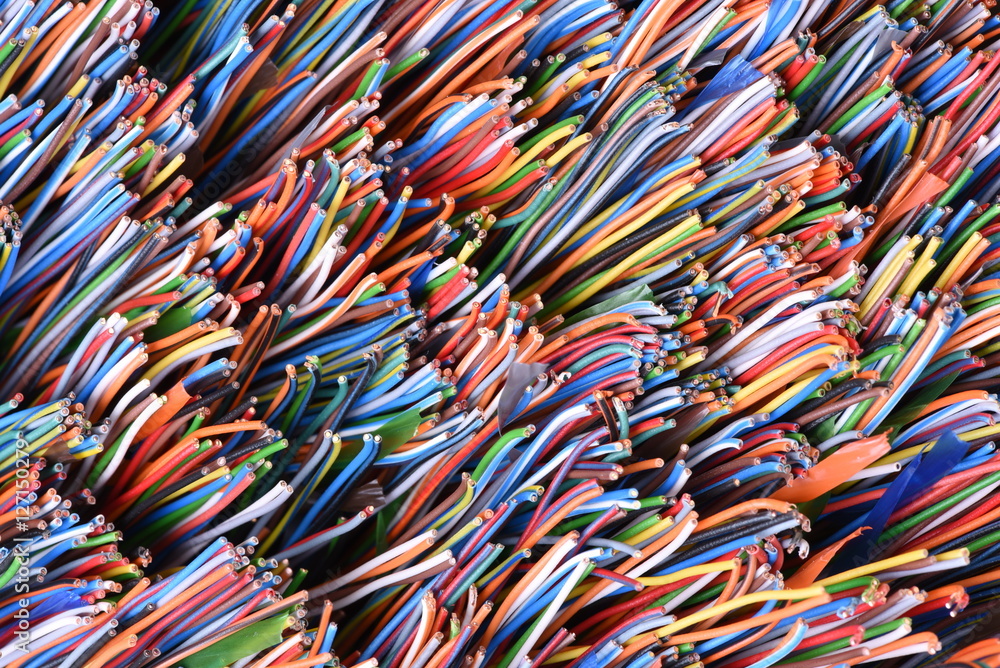 Colorful Electrical Cables and Wires Stock Photo | Adobe Stock