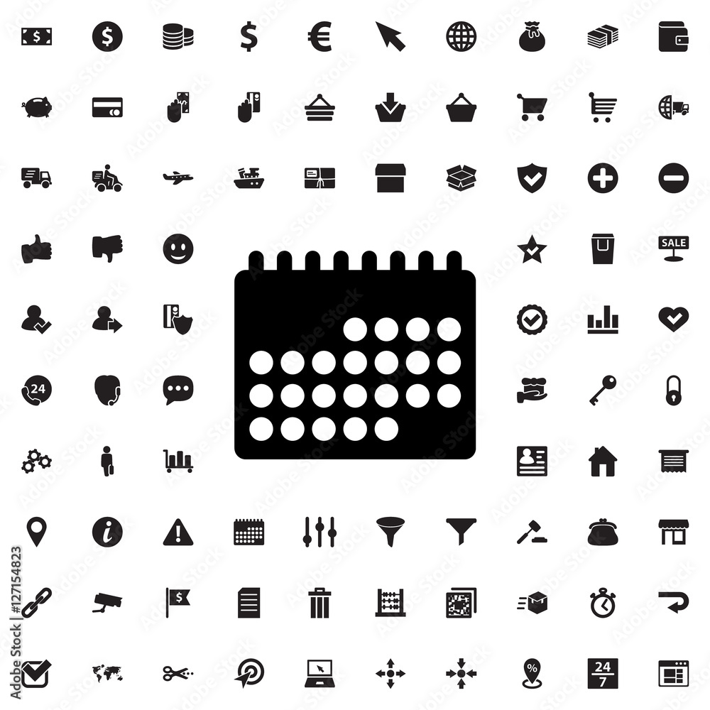 calendar icon illustration Stock Vector | Adobe Stock