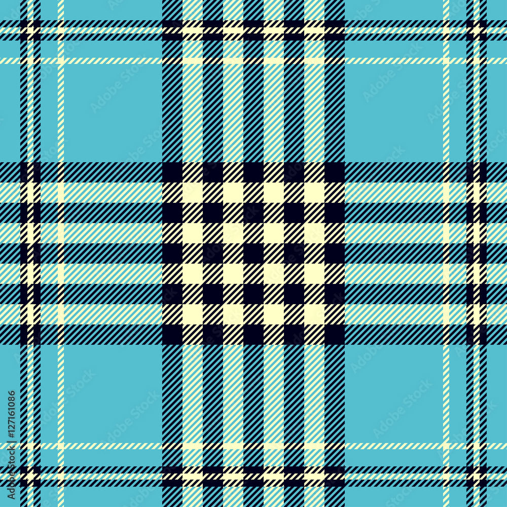 Seamless tartan plaid pattern. Checkered textile design in light yellow ...
