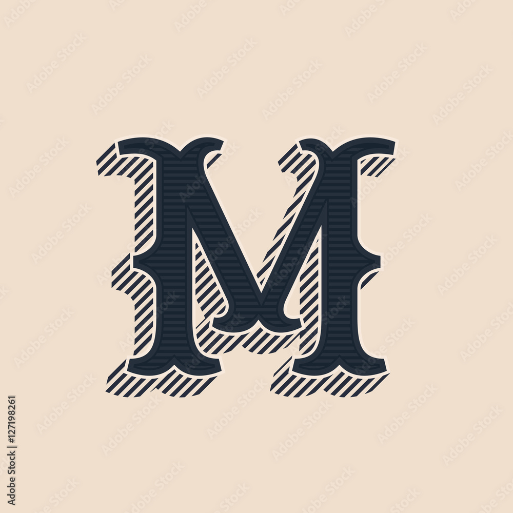 M Letter In Different Style