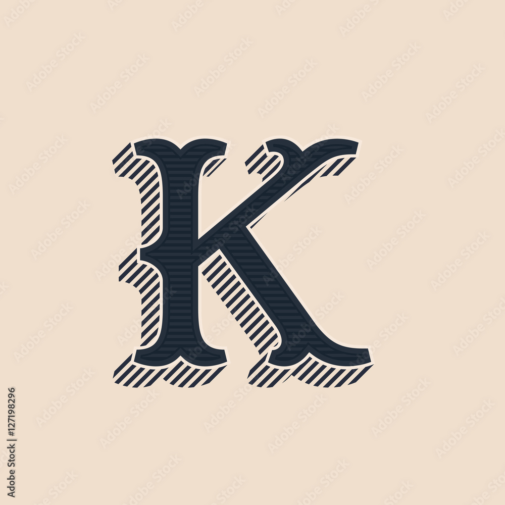 K Letter In Style