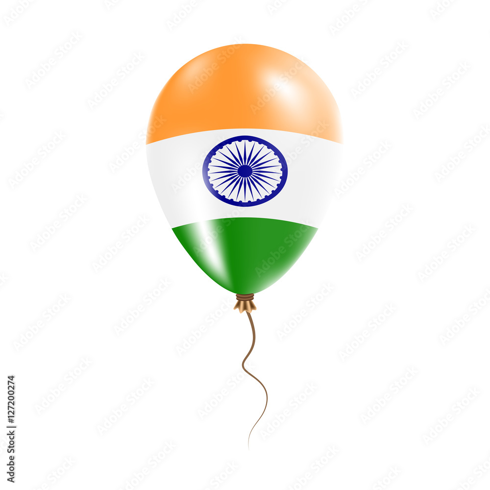 India balloon with flag. Bright Air Ballon in the Country National ...