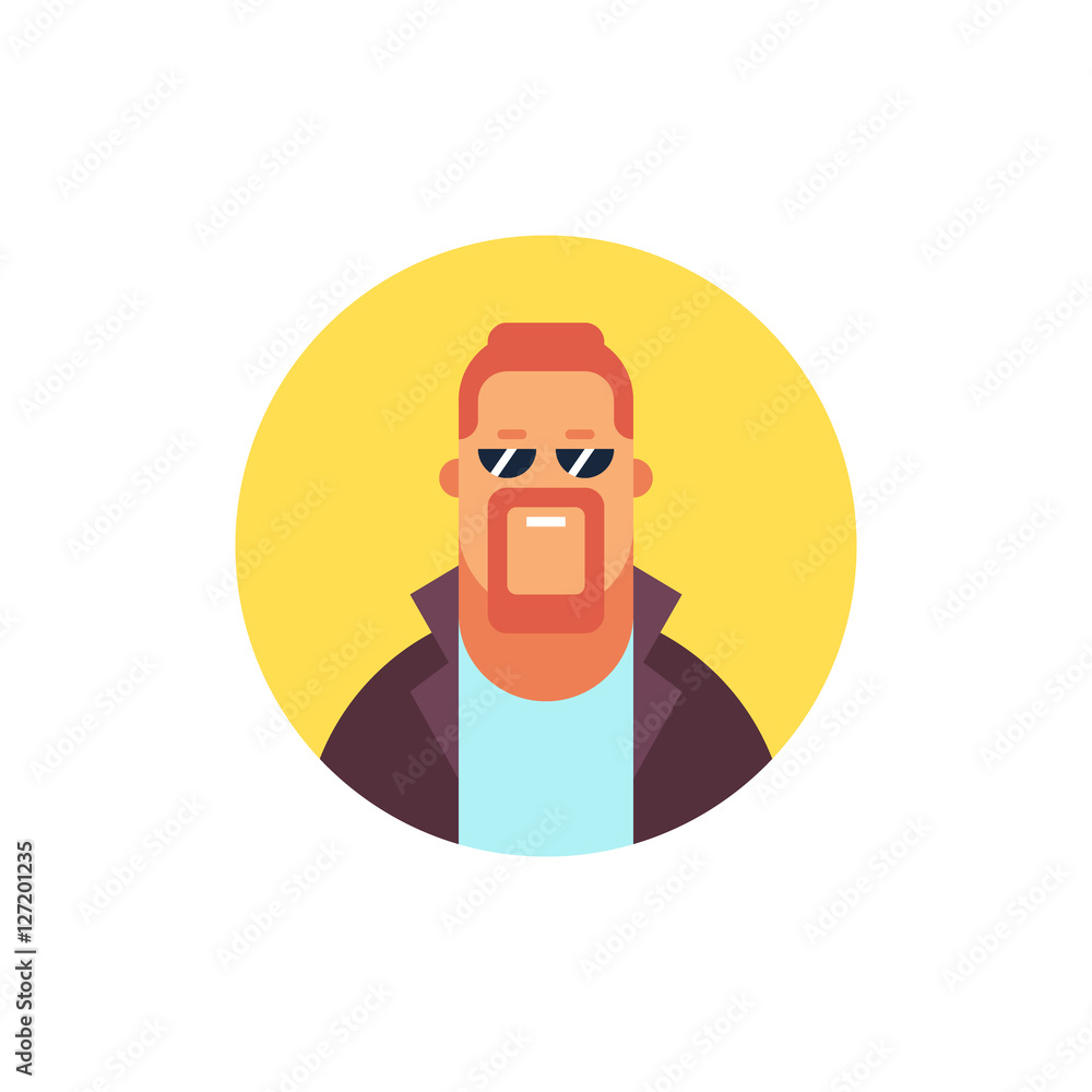 Cool guy icon. Modern flat style vector illustration. Stock ...