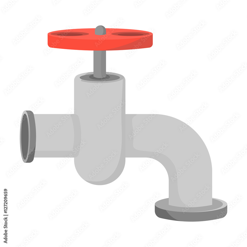 Tap icon in cartoon style isolated on white background. Build and ...