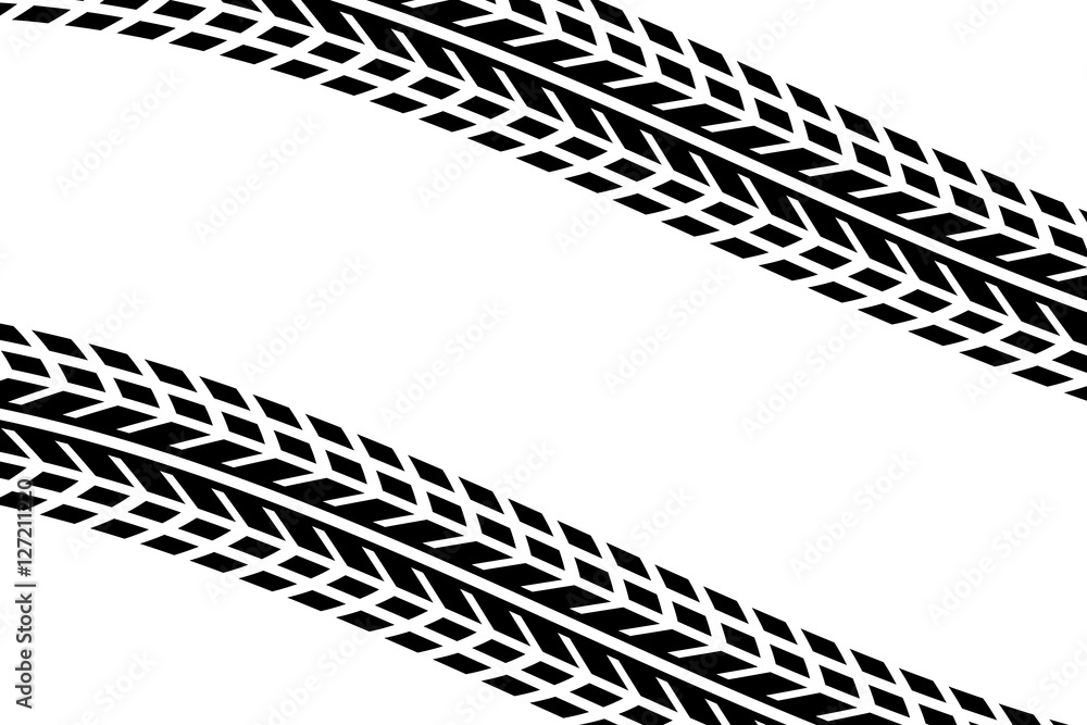 Reifenspuren, Reifenprofil, kurvig Stock Vector | Adobe Stock