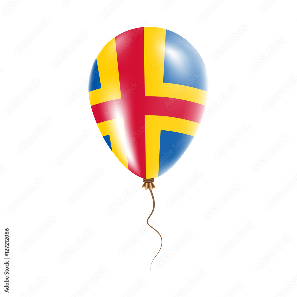 Aland Islands balloon with flag. Bright Air Ballon in the Country ...