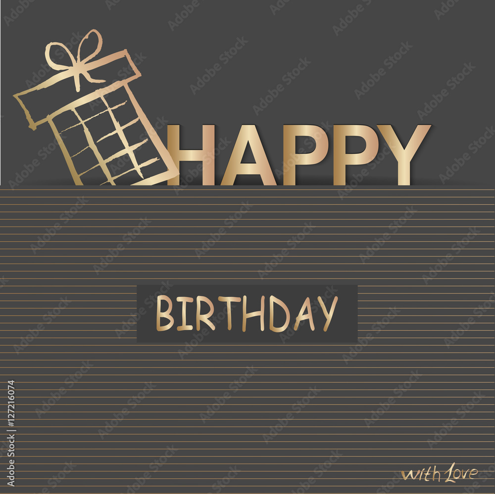 Happy Birthday card template. Vector. Greeting background for card ...