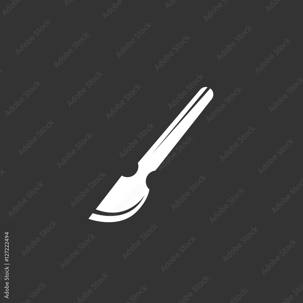 Vecteur Stock Scalpel logo on black background. Vector icon | Adobe Stock
