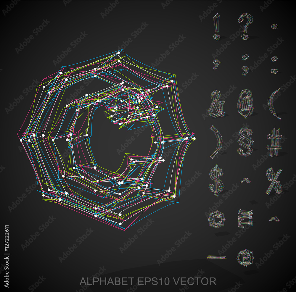 Vector illustration of a sketched Symbols. Hand drawn 3D Symbols. Stock ...