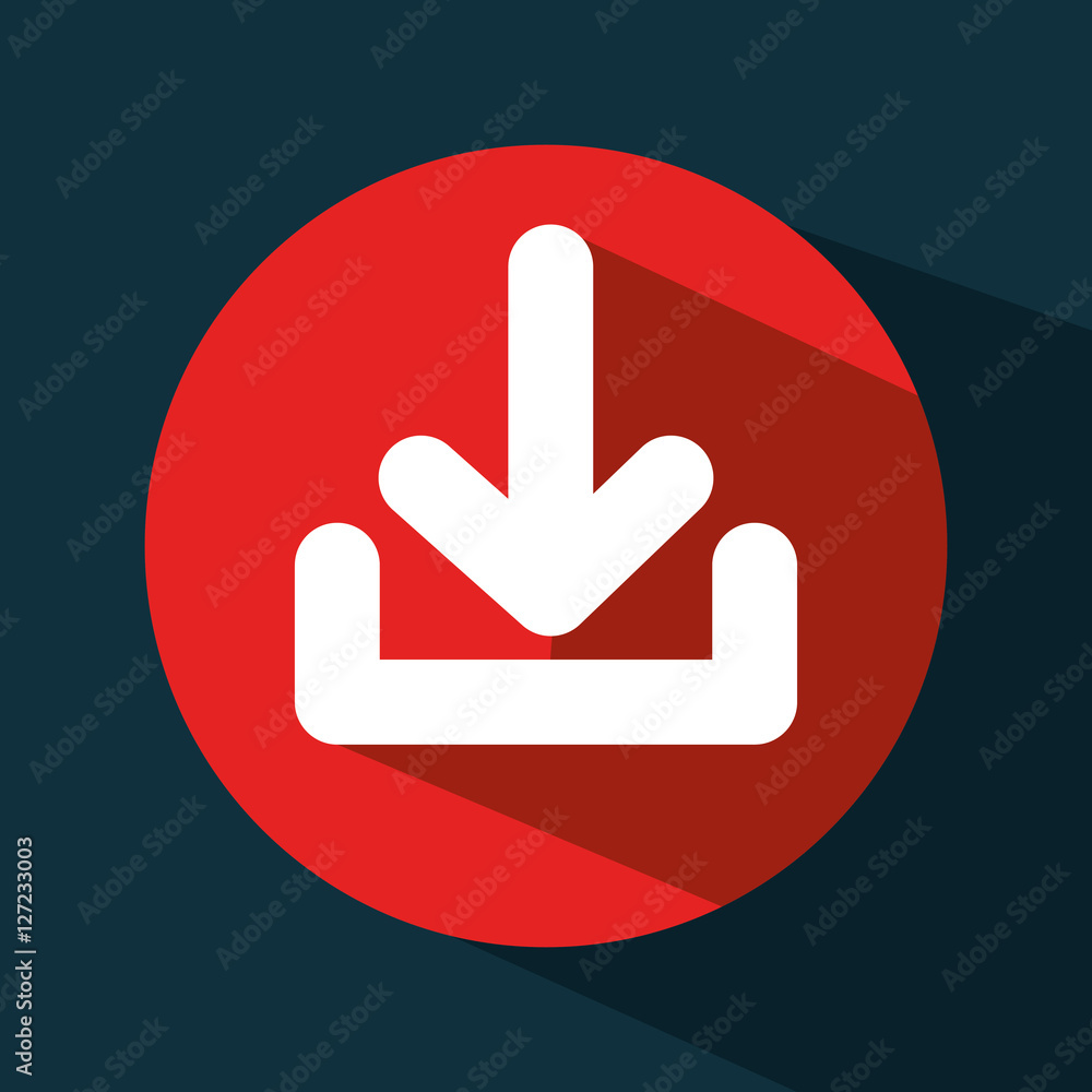 arrow download data icon vector illustration design Stock Vector ...