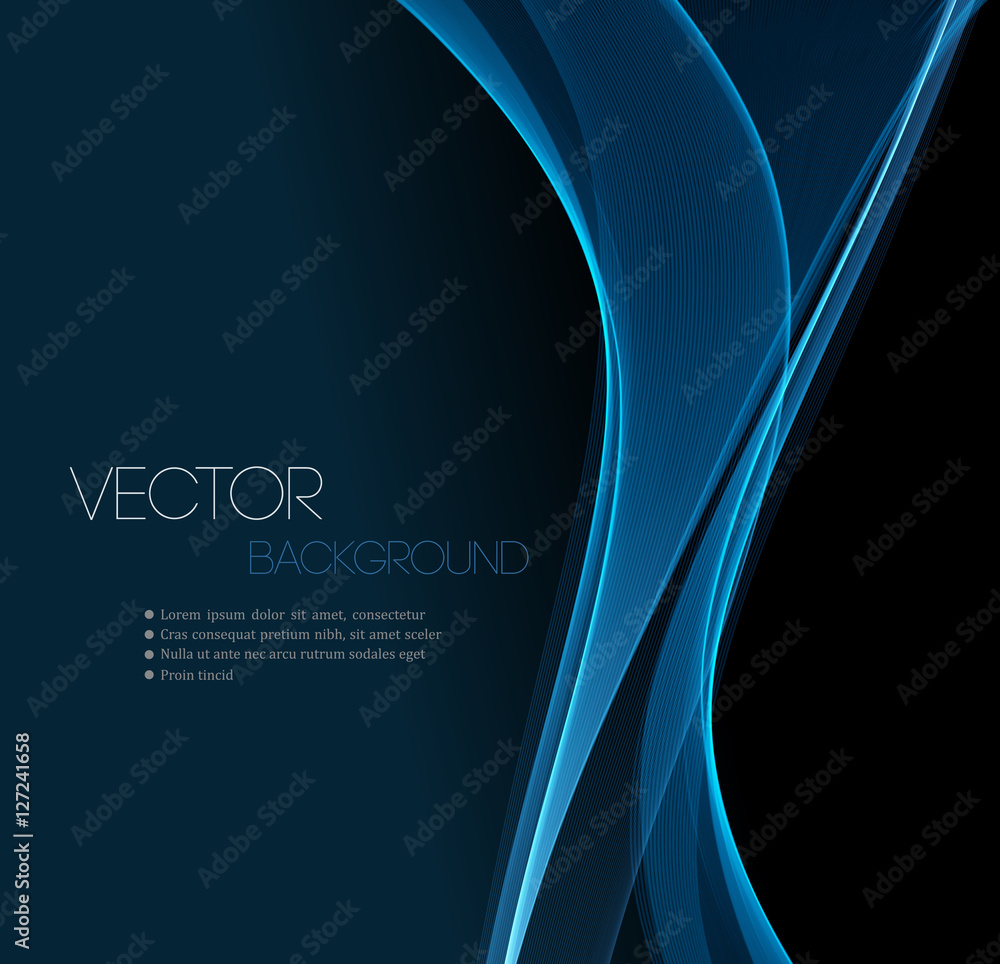Smooth wave stream line abstract header layout. Vector illustration ...