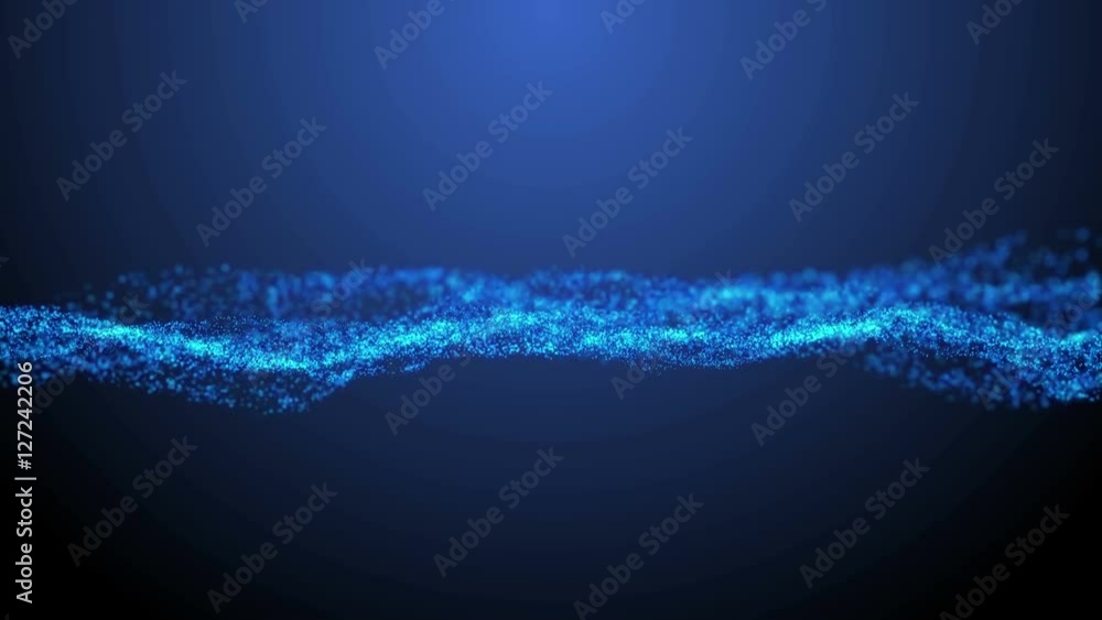 Animated vector rippling water with blurred background. Looped blue ...