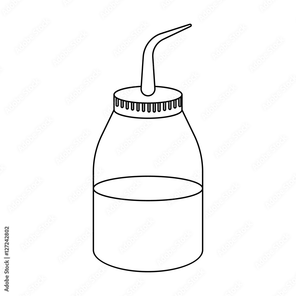 Tube with gel icon in outline style isolated on white background ...