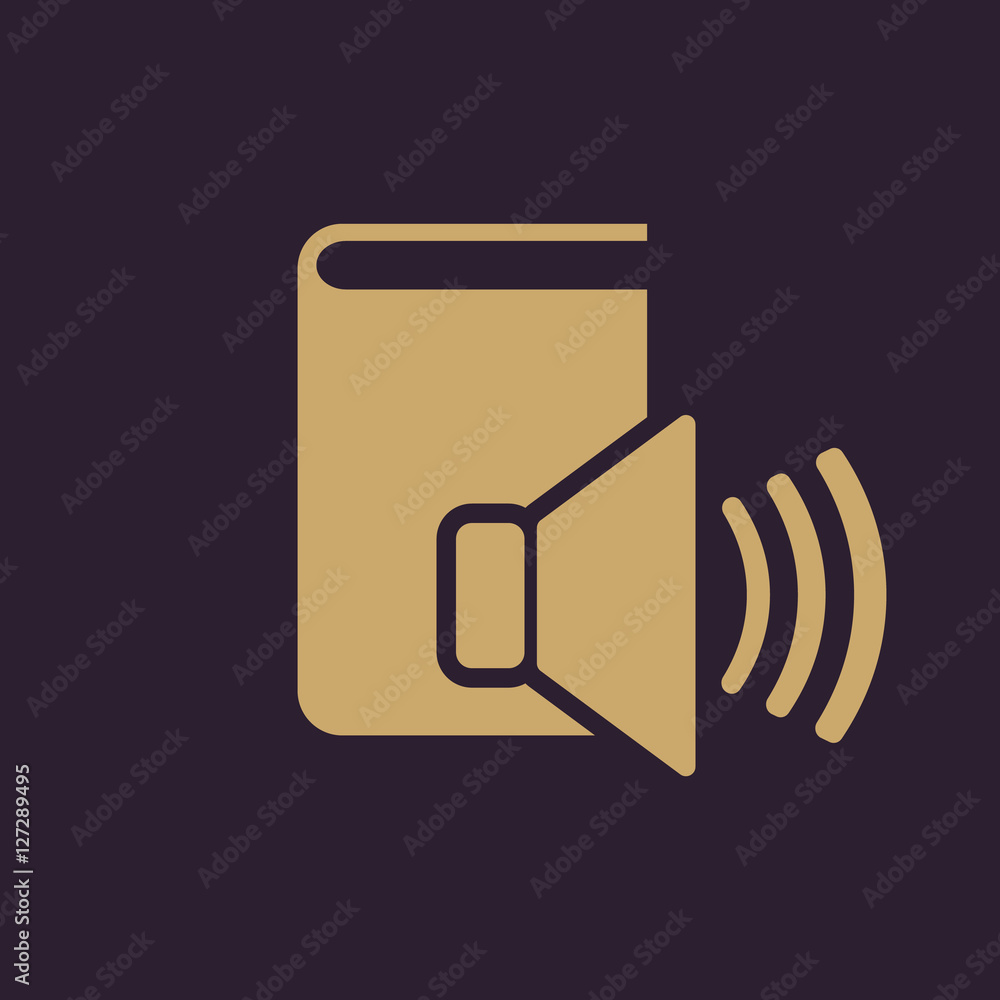 Audiobook icon. vector design. Library, Audiobook symbol. web. graphic ...
