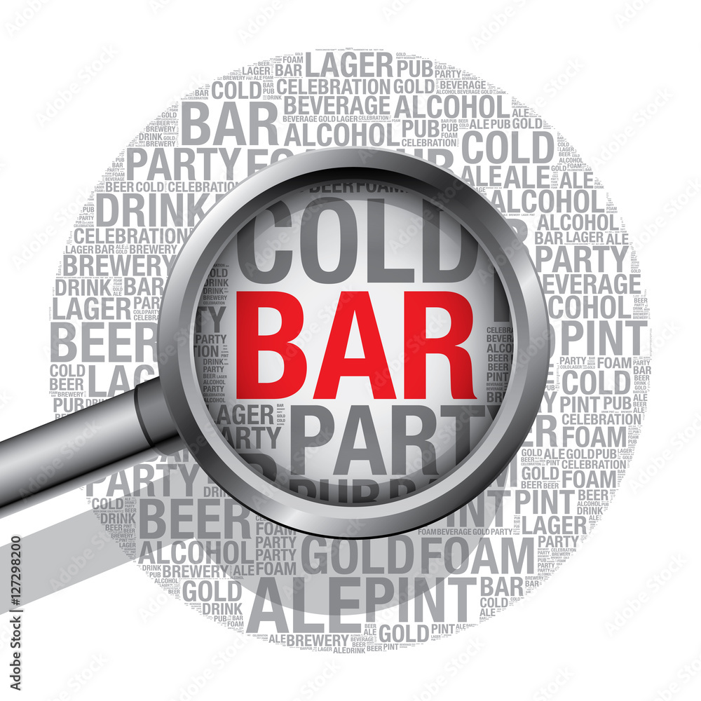 Bar word cloud design concept vector illustration Stock Vector | Adobe ...