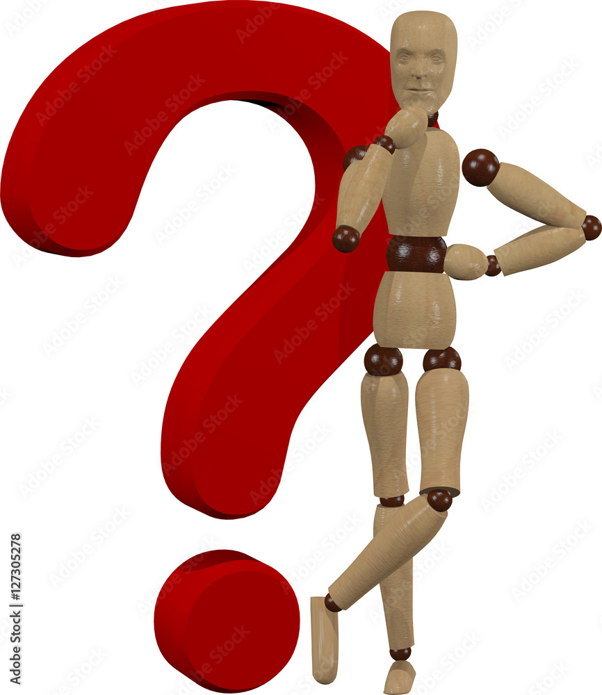 Boneco em dúvida Stock-Illustration | Adobe Stock