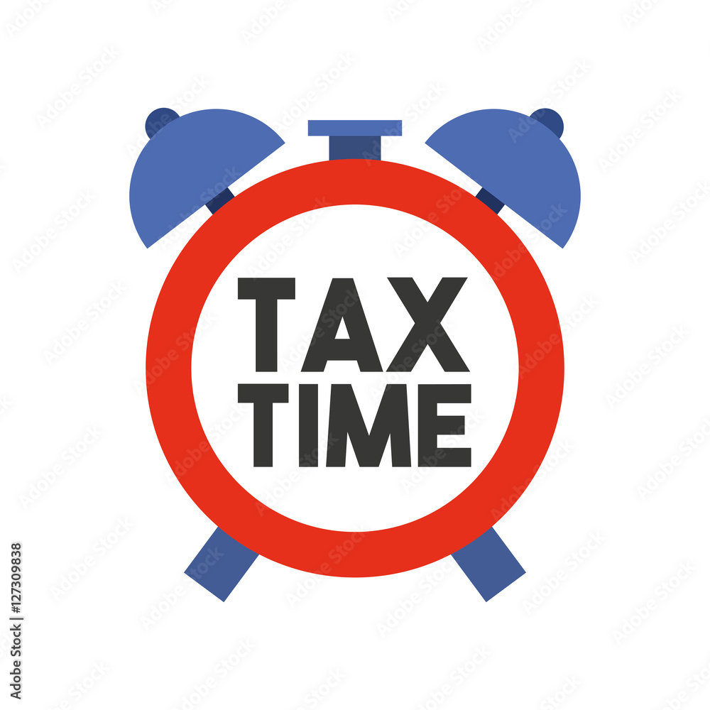 alarm clock tax time isolated icon vector illustration design Stock ...