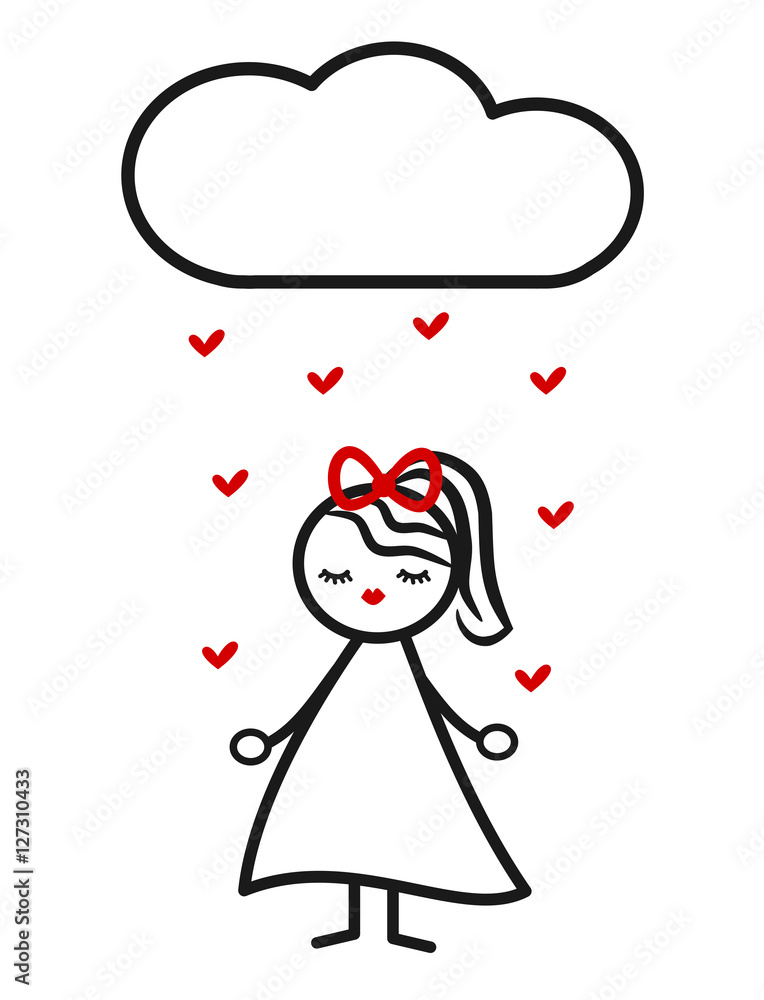 Cute Stick Figure Girl