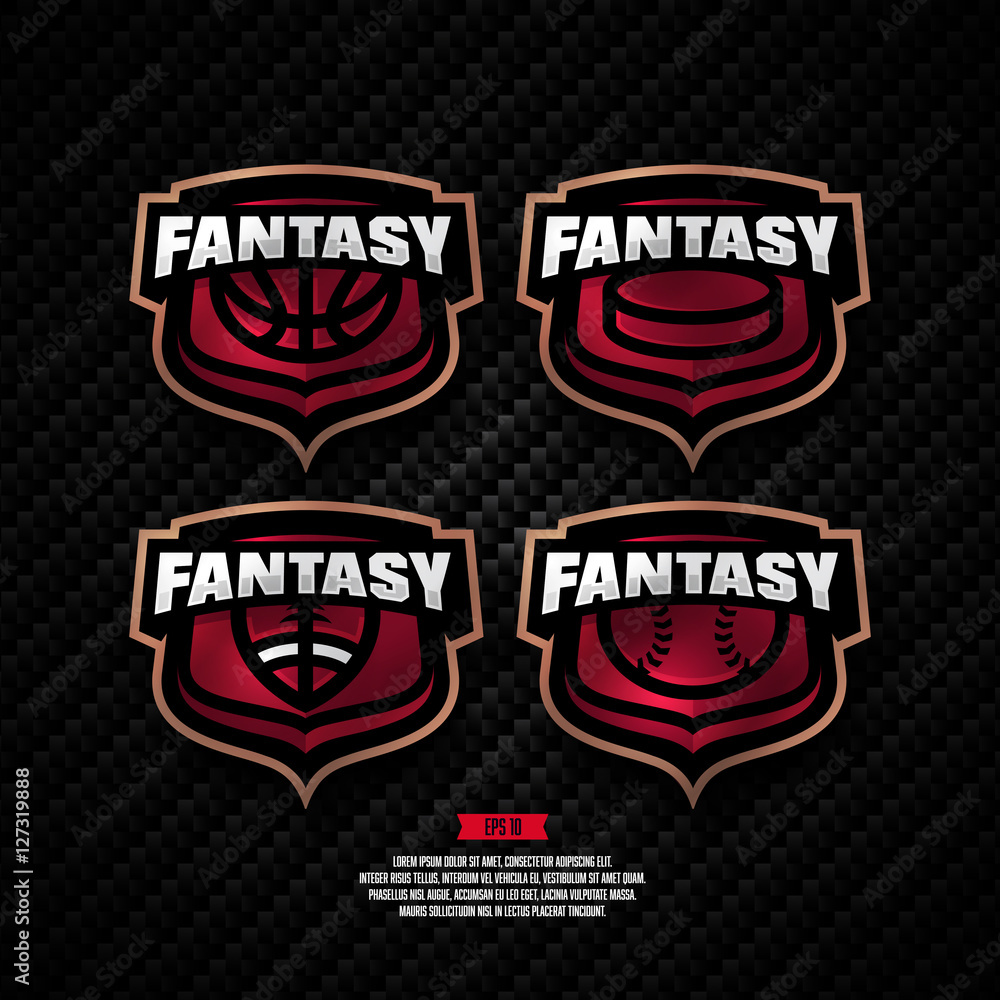 Fantasy sports logo design. Stock Vector | Adobe Stock