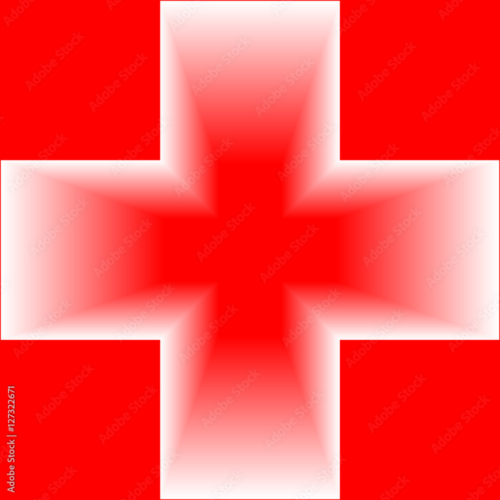 Vector red cross icon. Red cross aid. Red cross day design concept. Red ...