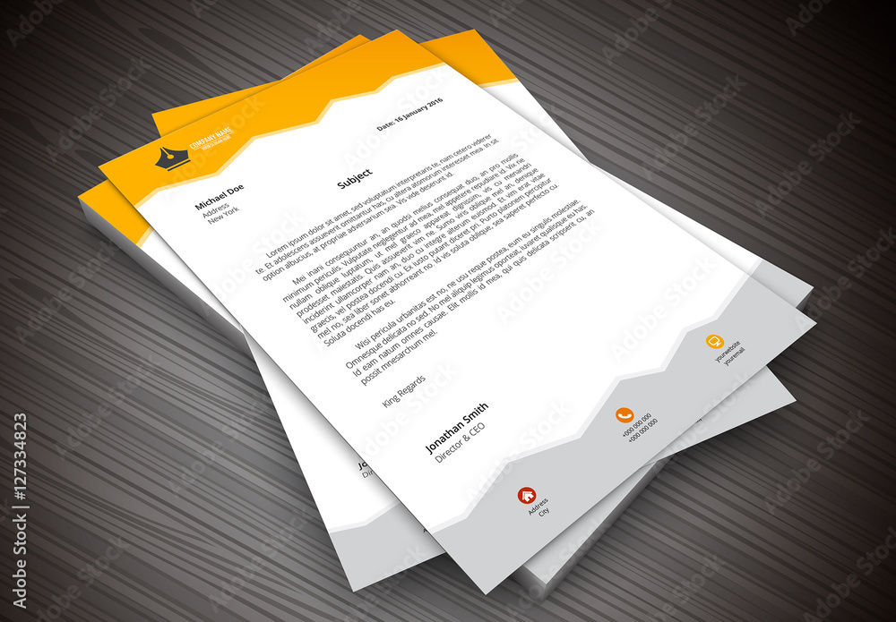 Abstract Mountain Header Element Letterhead Layout 1 Stock Template ...