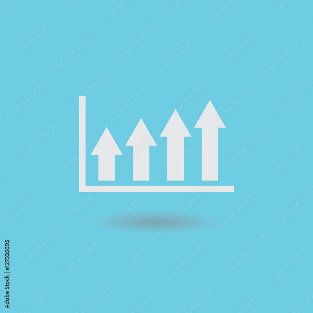 Graphic icon vector isolated on white background. Diagram symbol for ...