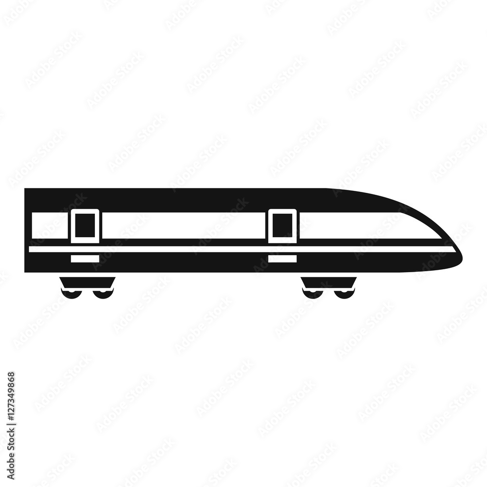 Modern high speed train icon. Simple illustration of high speed train ...