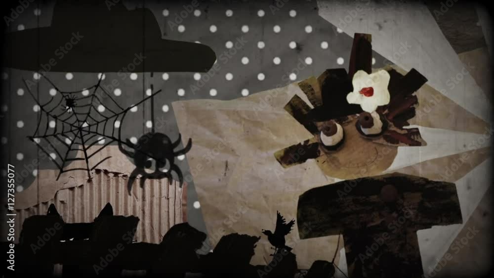 Haloween Funny Scarecrow Horror Stories Spiders on a Cobweb Spiderweb ...