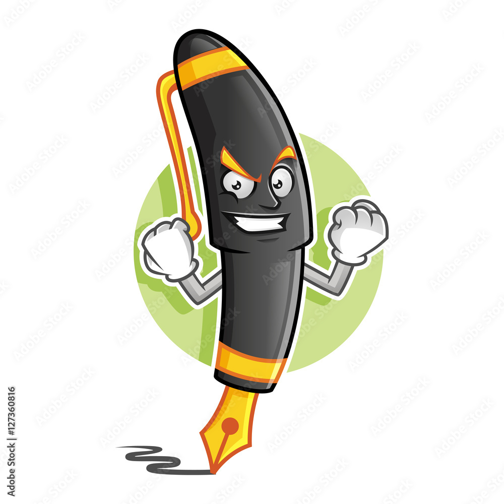 Got an idea Pen mascot, Pen character, Pen cartoon Stock Vector | Adobe ...