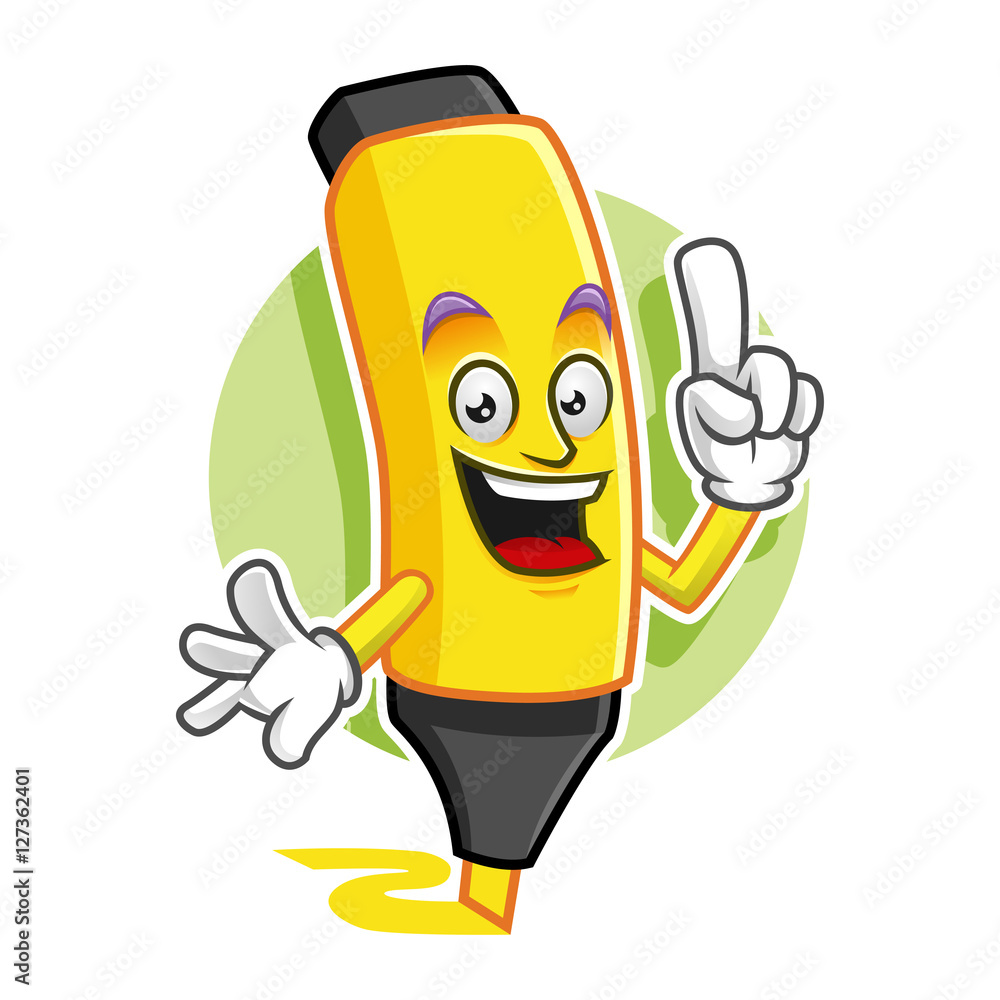 Got an idea Highlighter mascot, Highlighter character, Marker cartoon ...