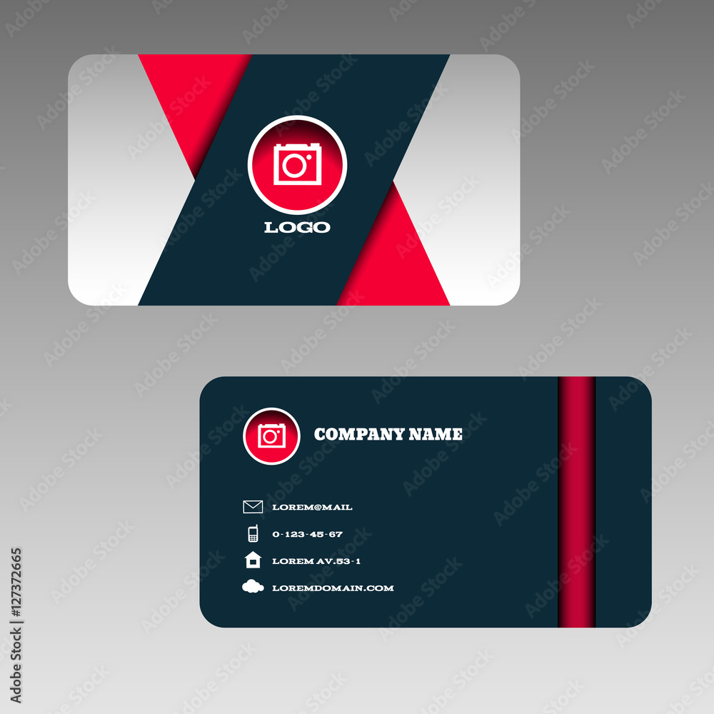 Business card red blue background design vector eps 10 Stock Vector ...