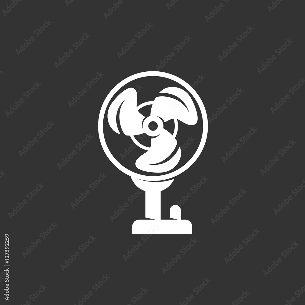 Fan logo on black background. Vector icon Stock-Vektorgrafik | Adobe Stock