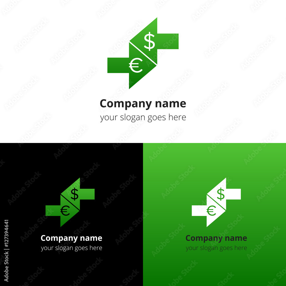 Money currency convert, conversation logo, icon, sign, emblem vector ...