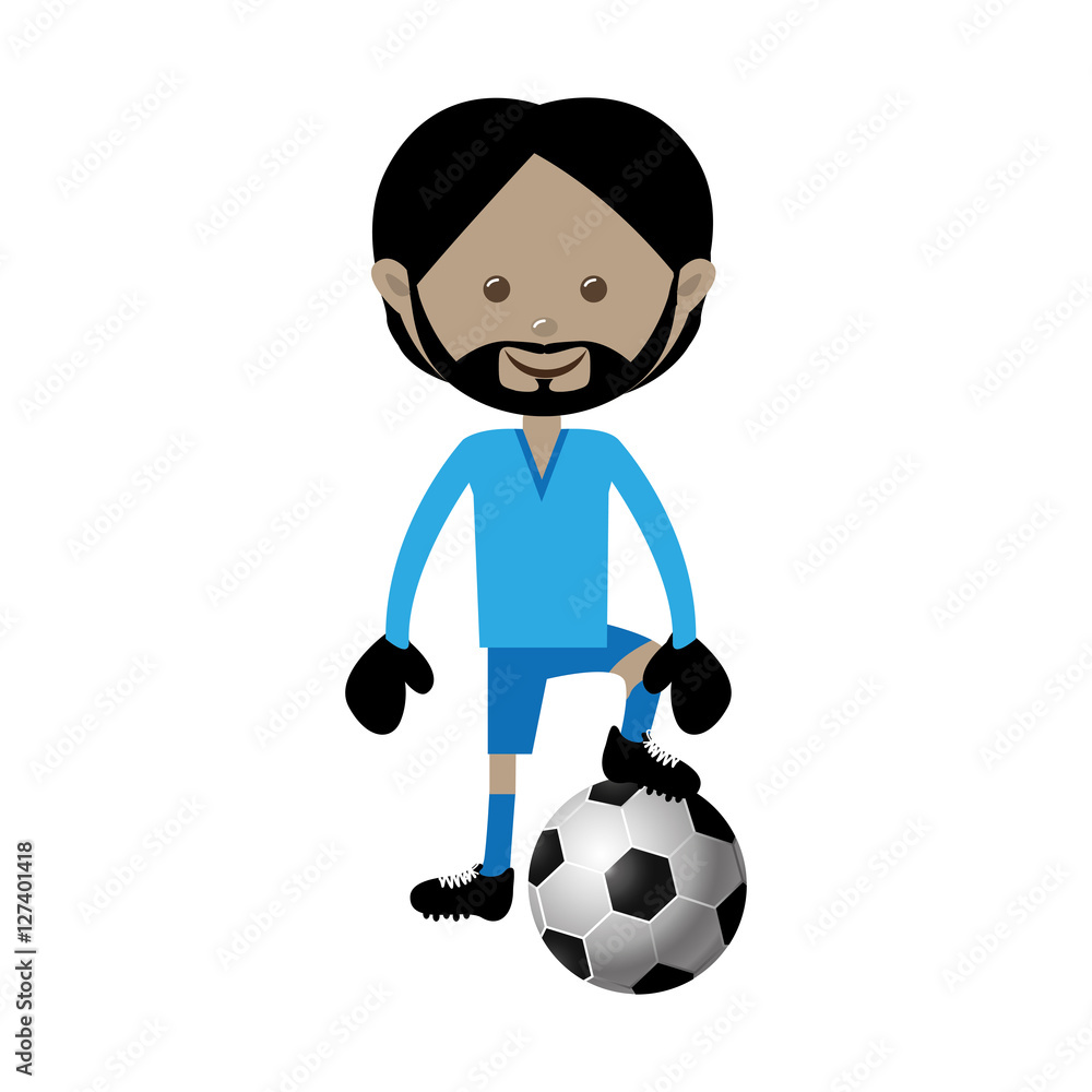 football soccer player icon image vector illustration design Stock ...