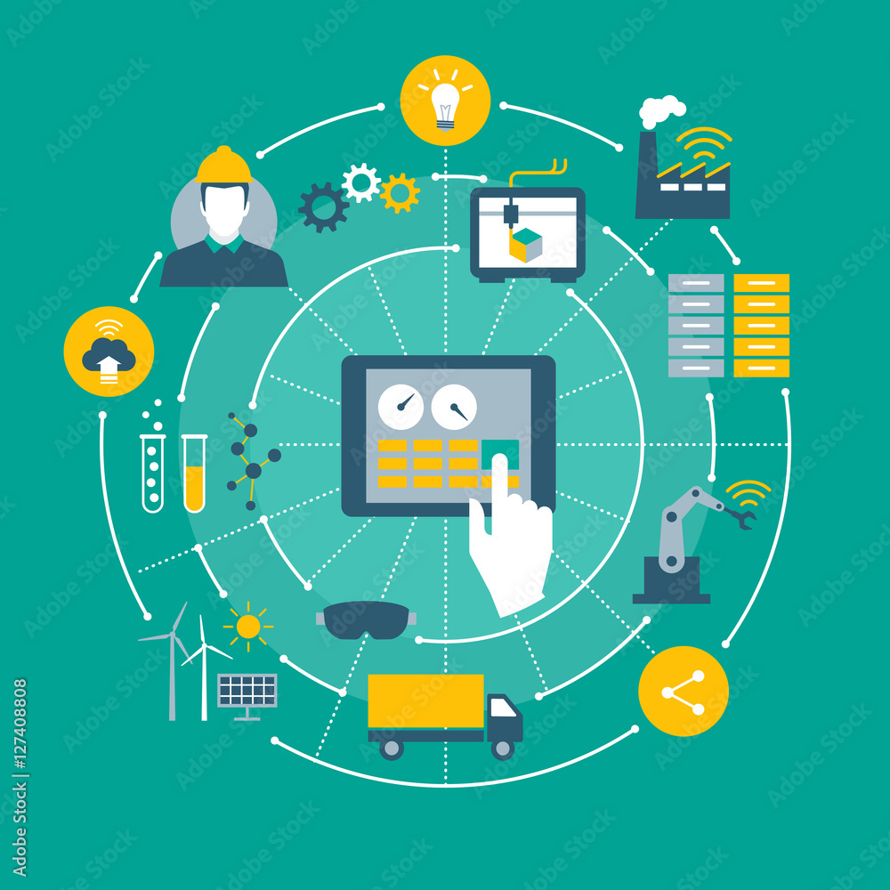 Vecteur Stock Industry 4.0 | Adobe Stock