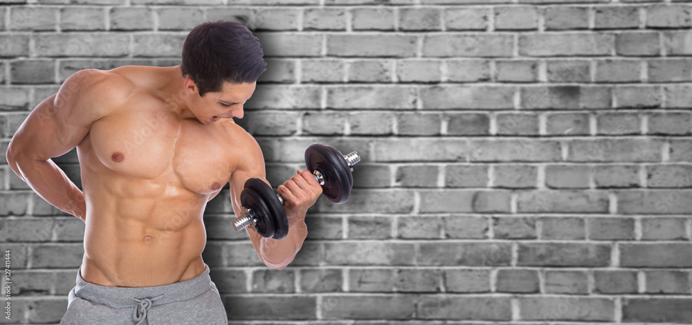 Bodybuilder Bodybuilding Muskeln Body Building Textfreiraum Copy Stock ...