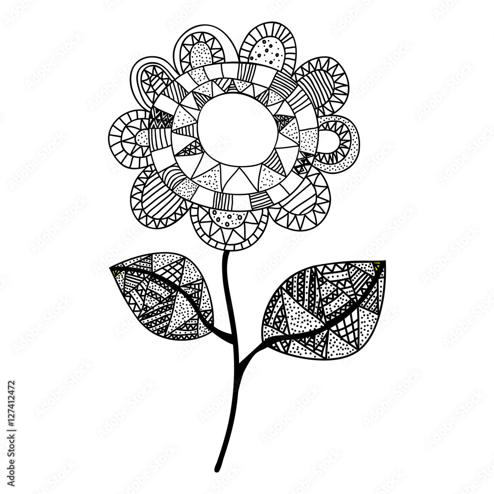 bohemian or boho style flower icon image vector illustration design ...