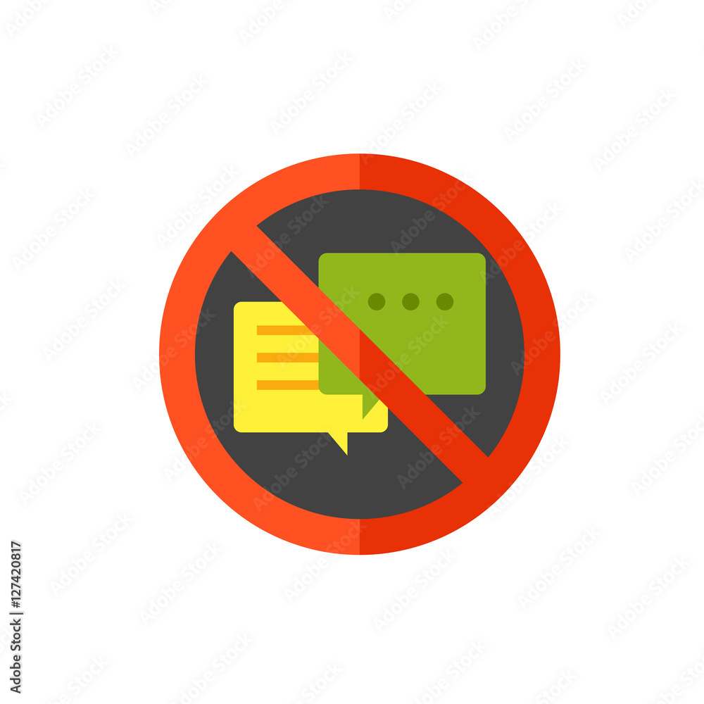 No talking sign icon Stock Vector | Adobe Stock