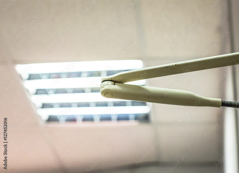 Door closers, door closer connection lever. Door accessory device Stock ...