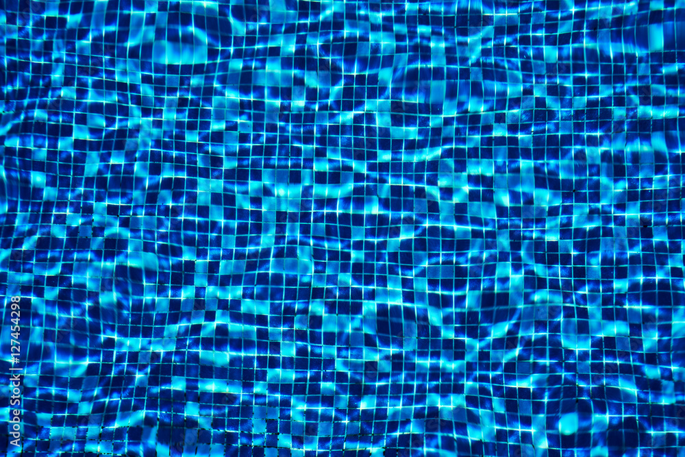 Blue swimming pool tile background Stock Photo | Adobe Stock