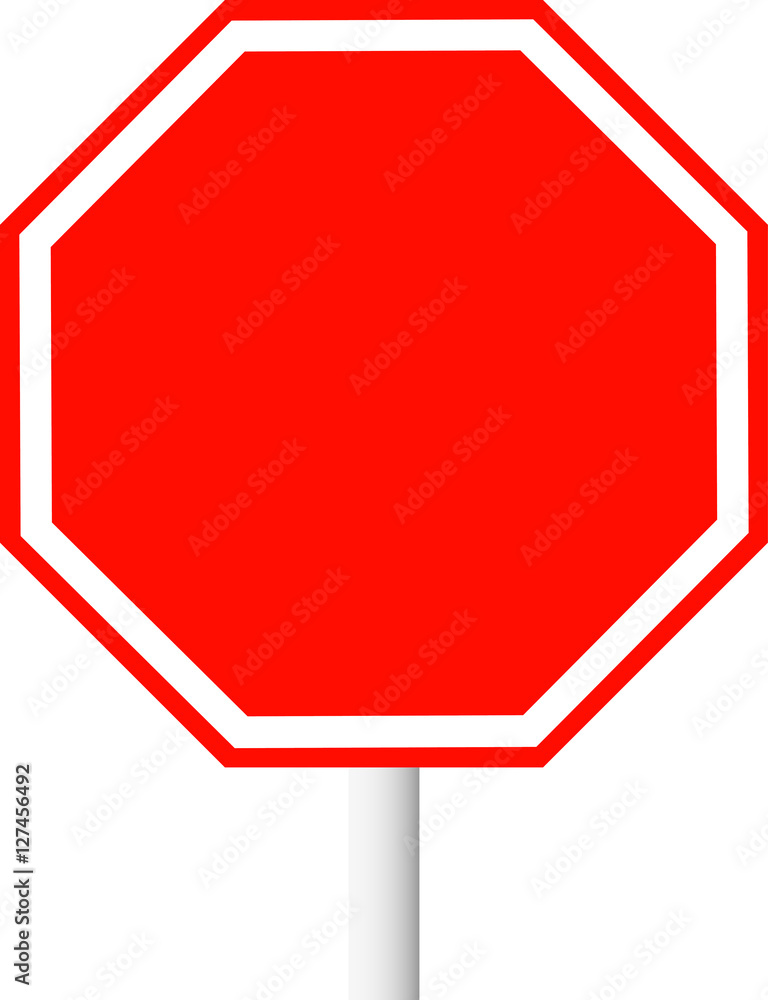 Blank Stop Sign - Vector Stock Vector | Adobe Stock