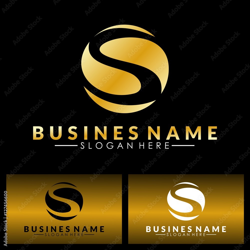 round letter S logo Stock Vector | Adobe Stock