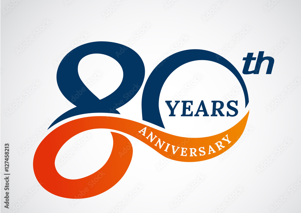 Template logo 80th anniversary years logo.-vector illustration Stock ...