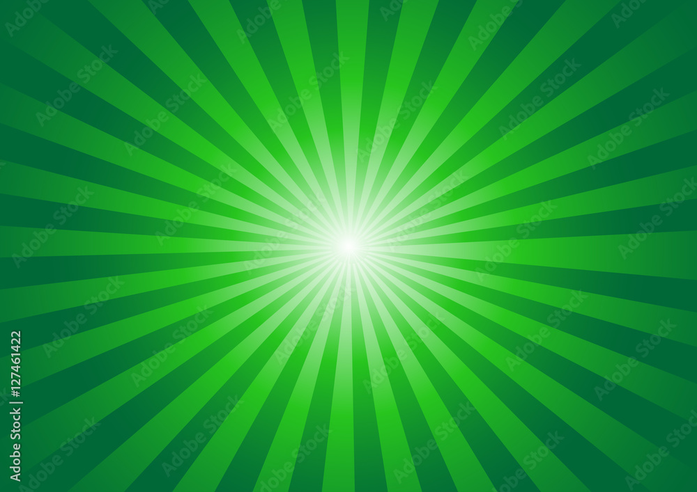 Green color burst background. Vector illustration Stock Vector | Adobe ...