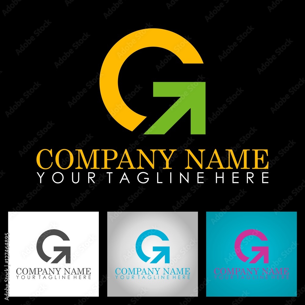 arrow letter G logo Stock Vector | Adobe Stock
