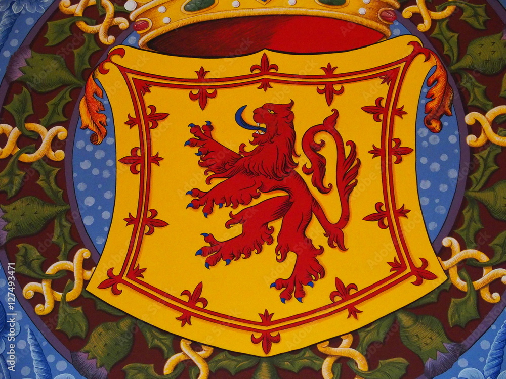 Lion rampant symbol of Scotland, Stirling castle, UK Stock Photo ...