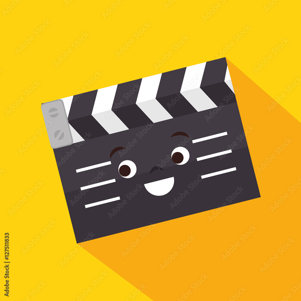 cartoon clapper movie film design vector illustration eps 10 Stock ...