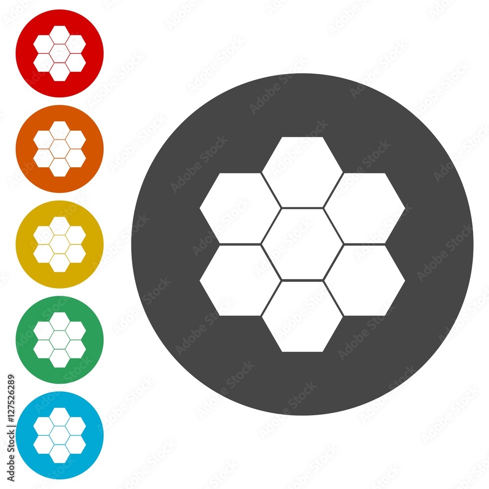 Honeycomb sign sticker set Stock Vector | Adobe Stock